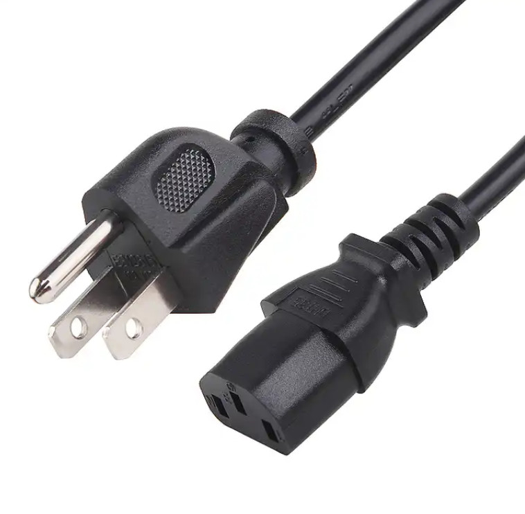 USA 3 Pin NEMA 5-15P Plug to IEC 320 C13 สายไฟฟ้าชุด 1.8M 3 Pin Plug UL ...